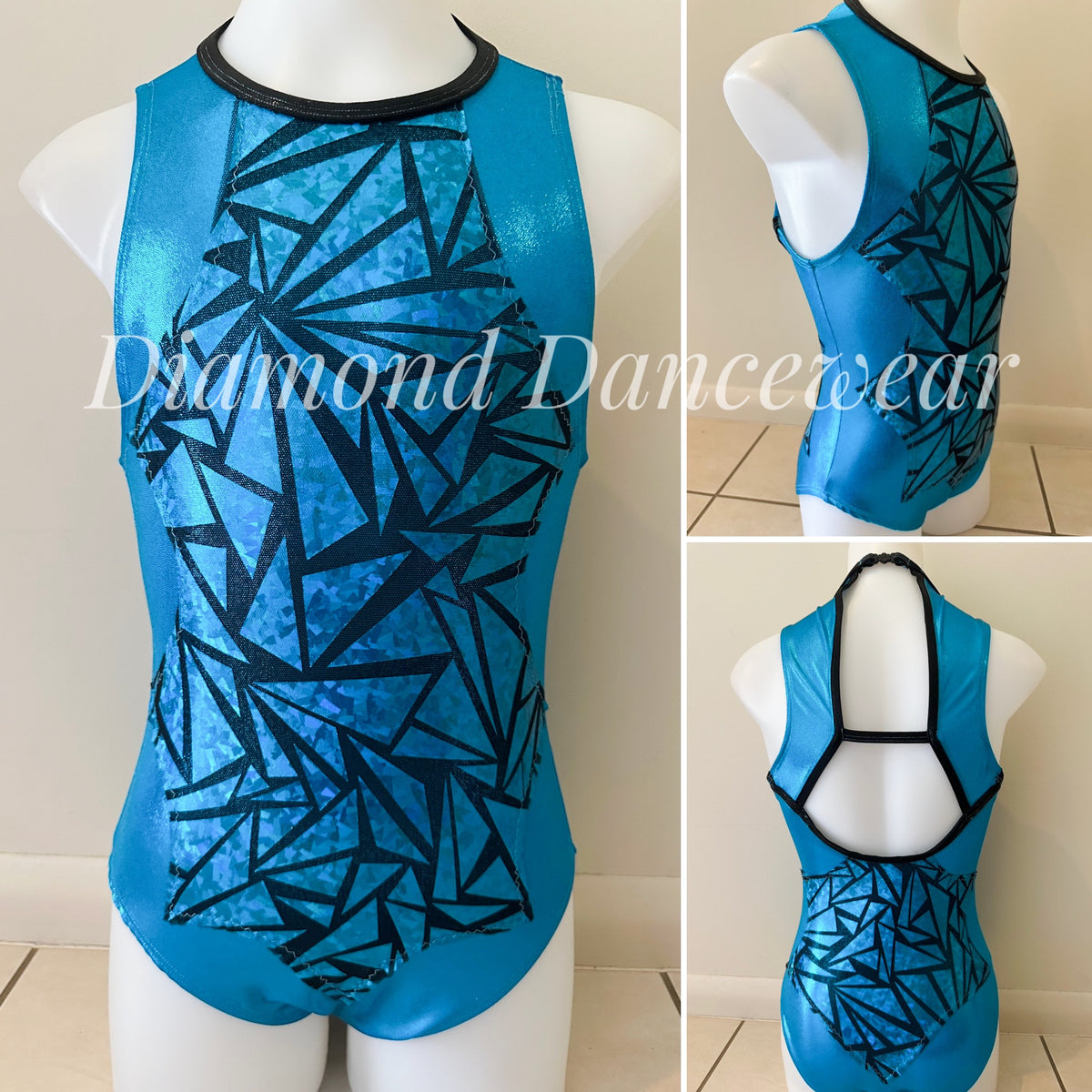 Girls Size 10 - Blue and Black Dance Costume - In Stock – Diamond ...